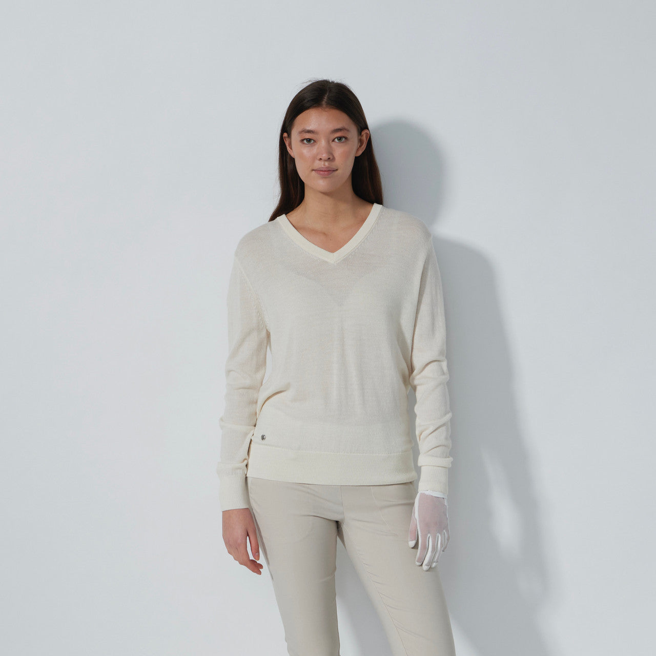Ivory V Neck Sweater