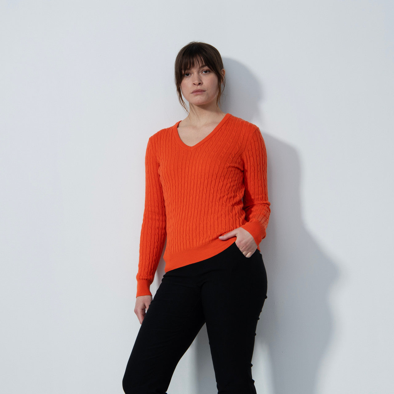 DS Orange Cable Knit Sweater | Daily Sports USA